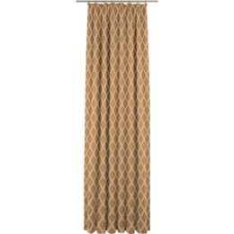Adam Vorhang &raquo;Maroccan Shiraz&laquo; Kr&auml;uselband 1 Stk. tlg. aus 100% Bio-Baumwolle gelb Jacquard, Baumwolle (Bio-Baumwolle) 145cm, Kr&auml;uselband, 145cm