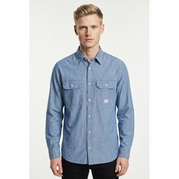 Jack & Jones Jack & Jones Herren Langarmhemd &raquo;JPRBLUHARRY CHAMBRAY L/S SHIRT&laquo; S, N-Gr