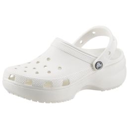 Crocs Damen Clog &raquo;Classic Platform Clog W&laquo; Sommerschuh, Schlappen, Hausschuh, trendige Plateausohle wei&szlig; 41