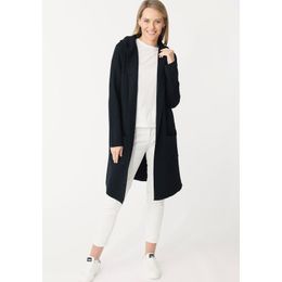 Zwillingsherz Damen Cardigan Kapuze, Taschen, Langarm, ohne Verschluss schwarz L/XL