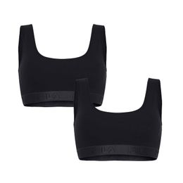 Fila Damen B&uuml;gelloser BH elastisches Unterbrustband, Baumwollmix L, N-Gr