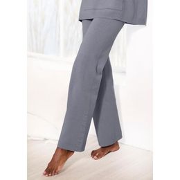 ELBSAND Damen Strickhose aus hochwertigen Strick blau 32/34, N-Gr