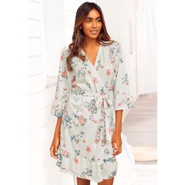 Vivance Dreams By Lascana Damen Vivance Dreams by Lascana Kimono mit Volants beige 36/38
