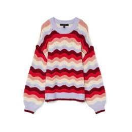 VERO MODA Sweater 'DOJA' female size S Sky blue / Red / Burgundy / White
