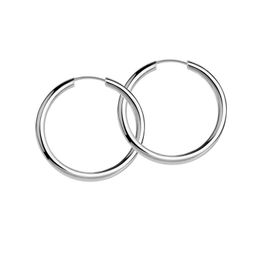 Aniston Jewelry & Watches Damen Aniston JEWELRY & WATCHES Paar Creolen &raquo;Schmuck Geschenk Silber 925 Ohrringe Basic 2 mm breit&laquo; Made in Germany 20, 