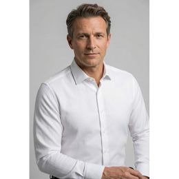 OLYMP Herren OLYMP Businesshemd &raquo;Level Five body fit&laquo; mit modischer Struktur wei&szlig; 42, N-Gr