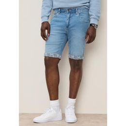 Delmao Herren DELMAO Jeansshorts gerade geschnittene Beine, Regular-Fit, kniefreie L&auml;nge 32, N-Gr
