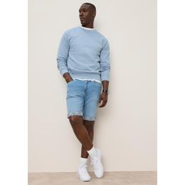 Delmao Herren DELMAO Jeansshorts gerade geschnittene Beine, Regular-Fit, kniefreie L&auml;nge 32, N-Gr