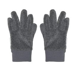 MaxiMo Damen MaxiMo Fleecehandschuhe Boucle-Optik, Strickb&uuml;ndchen, basic, weich, f&uuml;r alle Aktivit&auml;ten grau 6
