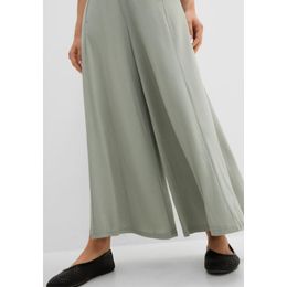 bonprix Damen bonprix Culotte &raquo;Jersey-Culotte mit weitem Bein&laquo; aus Modal und Polyester, Loose fit Passform, weites Bein gr&uuml;n 44/46 (L), N-Gr