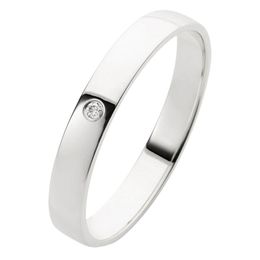 Firetti Unisex Trauring &raquo;Schmuck Geschenk Gold Hochzeit Ehering Trauring "LIEBE"&laquo; Made in Germany, wahlweise mit oder ohne Brillant wei&szlig; 17, 0,01 SI =