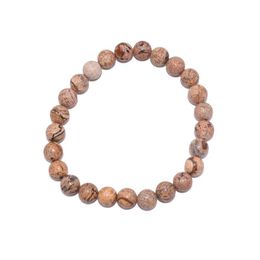 Firetti Damen Armband &raquo;Schmuck Geschenk Armschmuck Armkette Edelstein Farbstein Jaspis&laquo; Made in Germany - mit Jaspis braun 20, Silikon Stein