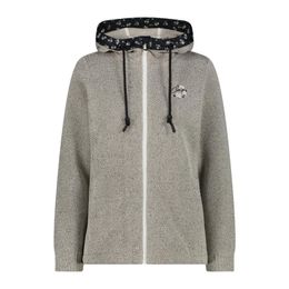 CMP Damen CMP Strickfleecejacke mit fester Kapuze, atmungsaktiv, aus Polyester wei&szlig; 40