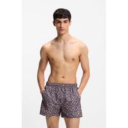 Hugo Underwear Herren HUGO Underwear Badeshorts &raquo;NALU&laquo; elastischer Bund, Allover Print grau L (52), N-Gr