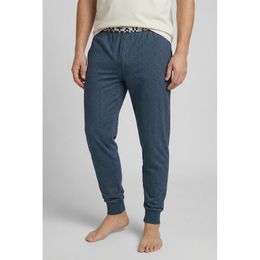Tom Tailor Herren Tom Tailor Pyjamahose &raquo;Br&uuml;gge&laquo; Logobund, schmaler Fit, Seitentaschen, atmungsaktiv, Baumwollmix blau 50, N-Gr