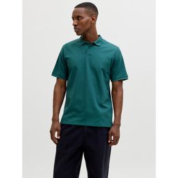 Jack & Jones Jack & Jones Herren Poloshirt &raquo;JJEAUSTIN POLO SS NOOS&laquo; Materialmix, regular fit gr&uuml;n XS