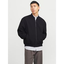 Jack & Jones Jack & Jones Herren Bomberjacke &raquo;JJECHARGE BOMBER JACKET NOOS&laquo; ohne Kapuze mit Rippb&uuml;ndchen schwarz M