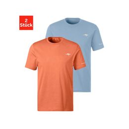 Kangaroos Herren Kangaroos T-Shirt 2er-Pack, mit Kangaroos Print auf der Brust bunt S