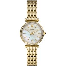 Fossil Analog Watch 'Carlie Mini' female size One size Gold / Silver / Pearl white