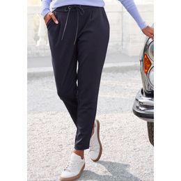 Lascana Damen Lascana Schlupfhose &raquo;aus super softer Jersey-Qualit&auml;t&laquo; mit Taschen, Jogginghose, casual-sportlich, Jerseyhose blau 42, N-Gr
