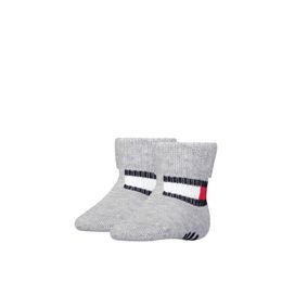 Tommy Hilfiger Herren Socken &raquo;TH BABY SOCK FLAG SOCK&laquo; 2 Paar, mit Antirutsch-Noppen an der Fu&szlig;sohle grau 19-22