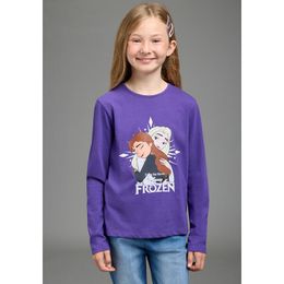 Kidsworld M&auml;dchen Kidsworld Langarmshirt &raquo;FROZEN Shirt, Disney&laquo; Basic-Passform, Langarm, bedrucktes Design 104/110