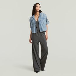 G-Star Raw G-Star Damen G-STAR Jumpsuit &raquo;Strappy Jumpsuit wmn&laquo; mit Elastikbund, Wide Leg grau M (38), N-Gr