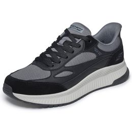 Skechers Herren Sneaker &raquo;BOBS SQUAD 4&laquo; Halbschuh, Freizeitschuh mit Slip ins schwarz-wei&szlig; 40