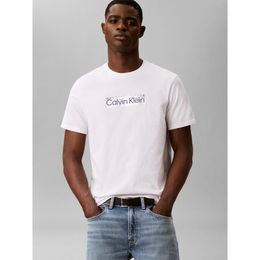 Calvin Klein Herren T-Shirt Reine Baumwolle, Regular Fit, Glanzdruck XXL