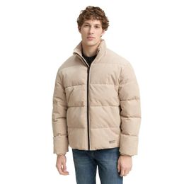 Tom Tailor Denim Herren Tom Tailor Denim Steppjacke mit Logo Print beige M