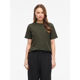 Vila Damen Kurzarmshirt &raquo;VINORA S/S T-SHIRT - NOOS&laquo; Baumwollmischung, regular fit gr&uuml;n XXL