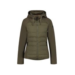 Icepeak Damen Hybridjacke &raquo;Icepeak ASHBURN&laquo; mit fester Kapuze und Kordelz&uuml;gen, aus 4-Wege-Stretch-Material gr&uuml;n M