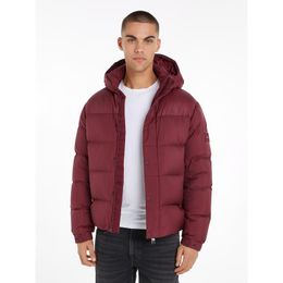 Tommy Hilfiger Herren Steppjacke &raquo;MIX DOWN HOODED PUFFER JACKET&laquo; mit Kapuze mit abnehmbarer Kapuze rot S