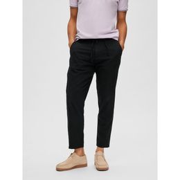 Selected Herren Selected Chinohose &raquo;SLH172-SLIMTAPE BRODY LINEN PANT NOOS&laquo; Baumwollmischung, slim fit schwarz S, N-Gr