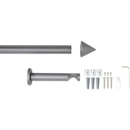 GOOD LIFE Innenlaufschiene &raquo;Punta&laquo; &Oslash; 20 mm 1 l&auml;ufig-l&auml;ufig Fixma&szlig; grau Aluminium, Metall B/L: 120cm &Oslash; 20mm, 1 l&auml;ufig