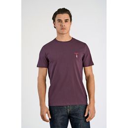 LINDBERGH Herren LINDBERGH T-Shirt mit Statement-Stickerei auf der Brust lila XXL