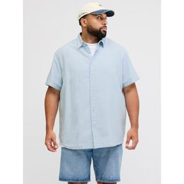 Jack & Jones PlusSize Jack & Jones Plussize Herren Jack & Jones PlusSize Kurzarmhemd &raquo;JJEBREEZE LINEN BLEND SHIRT S/S SN PLS&laquo; mit Leinen, regular fit 4XL, N-Gr