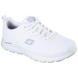 Skechers Herren Berufsschuh Schn&uuml;rschuh f&uuml;r Gastronomie,Pflege mit gepolsterter Innensohle wei&szlig; 44