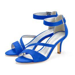 Lascana Damen Lascana Sandalette &raquo;offener Schuh, Riemchensandalette, Sommerschuh&laquo; High-Heel-Sandalette mit Riemchen VEGAN blau 37