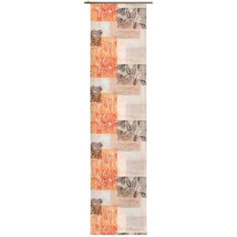 WIRTH Schiebegardine &raquo;JOLANDA&laquo; Klettband 1 Stk. tlg. inkl. Beschwerungsstange orange Polyester 145cm, Klettband, 60cm