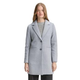 Tom Tailor Denim Damen Tom Tailor Denim Kurzmantel mit Taschen grau XXL (44)