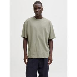 Jack & Jones Jack & Jones Herren Oversize-Shirt &raquo;JJEBRADLEY Oversize T-Shirt mit klassischem Rundhalsausschnitt&laquo; mit gek&auml;mmten Jersey gr&uuml;n XS