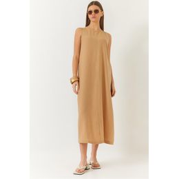Bianco Lucci Kleid Damen Gr&ouml;&szlig;e 40 sand