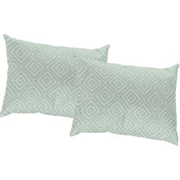 WIRTH Dekokissen &raquo;Telfort&laquo; gr&uuml;n Obermaterial: 100% Polyester B/L: 40cm x 40cm, 2 Stk.