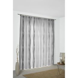 WIRTH Vorhang &raquo;Brooklyn&laquo; Multifunktionsband 1 Stk. tlg. grau Jacquard, Polyester 145cm, Multifunktionsband, 142cm