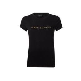 Armani Exchange T-Shirt Damen Gr&ouml;&szlig;e XS gold / schwarz