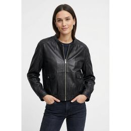 Mauritius Damen Lederjacke &raquo;MWThilda&laquo; Bomberjacke im Oversize Fit schwarz L (40) Trachtenmode