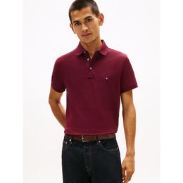 Tommy Hilfiger Herren Poloshirt &raquo;1985 SLIM POLO mit Piqu&eacute;-Struktur und Stickerei&laquo; meliert, casual, slim fit, Baumwollmix, Polokragen rot S