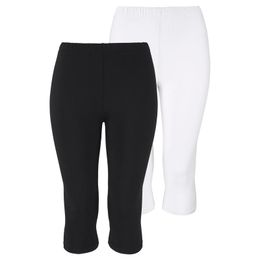 Boysen's Boysen's Damen Leggings in Capri-L&auml;nge schwarz-wei&szlig; 44, N-Gr