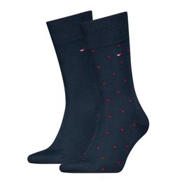 Tommy Hilfiger Herren Socken &raquo;TH MEN SOCK 2P DOT&laquo; 2 Paar, 2 Stk. tlg. mit klassischer Markenpr&auml;gung blau 43-46